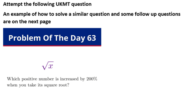 Creating from UKMT – Chelekmaths