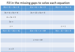 Completion Tables – Chelekmaths